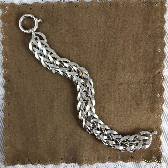Orme | Jewelry | Orme Woven Or Braided 925 Sterling Silver Bracelet | Poshmark